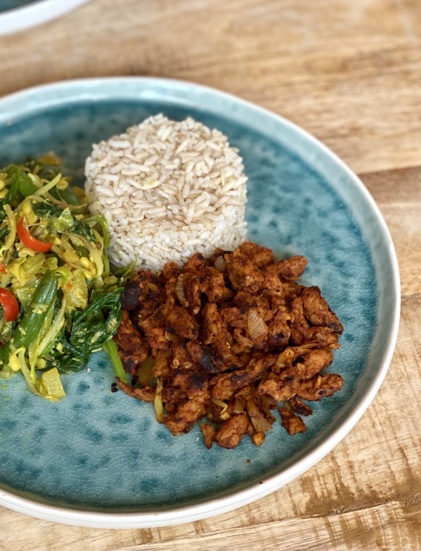 Vegan ajam pedis - Plantbased Dennis