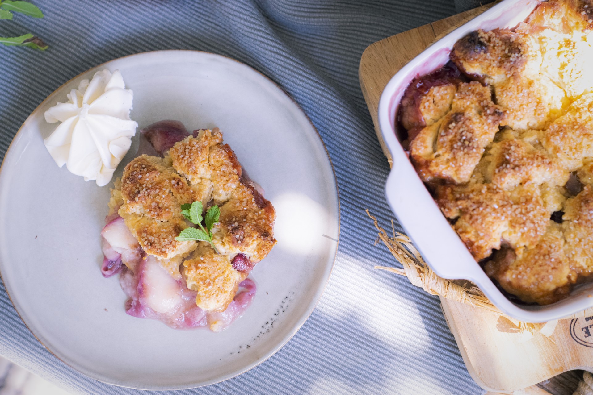 Perzik cobbler - Plantbased Dennis